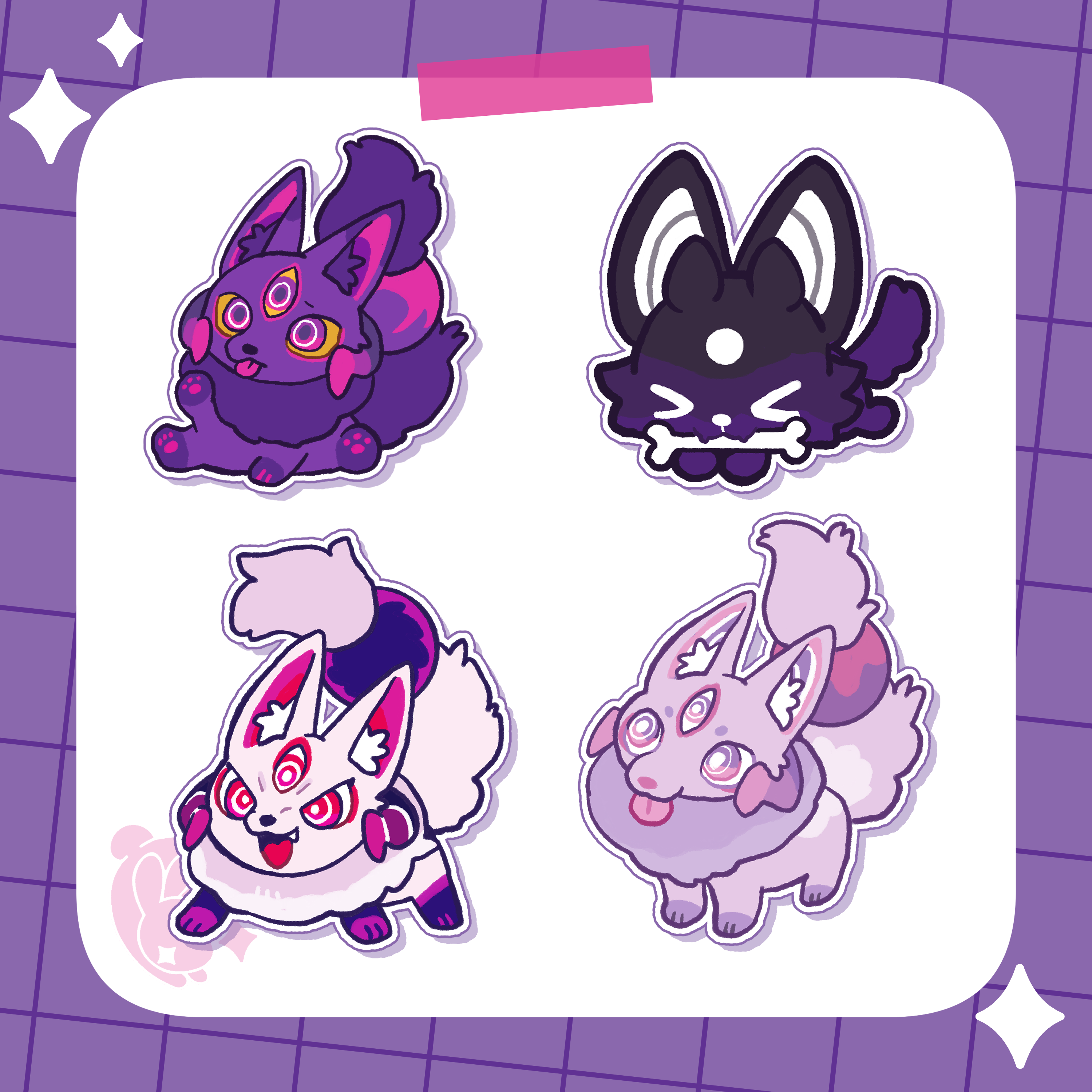BarghestBlack TwitchCon 2025 Stickers! – Star and Bun